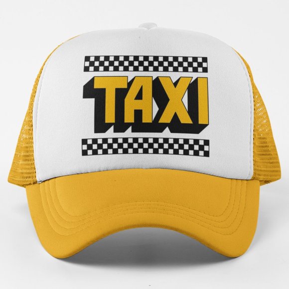 Accessories | New Taxi Tv Show Logo Foam Trucker Mesh Snapback Hat 2tone Golden Yellow | Poshmark